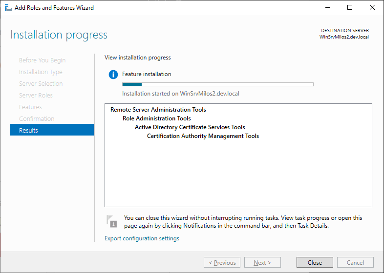 CA cert present on NTAuth store
