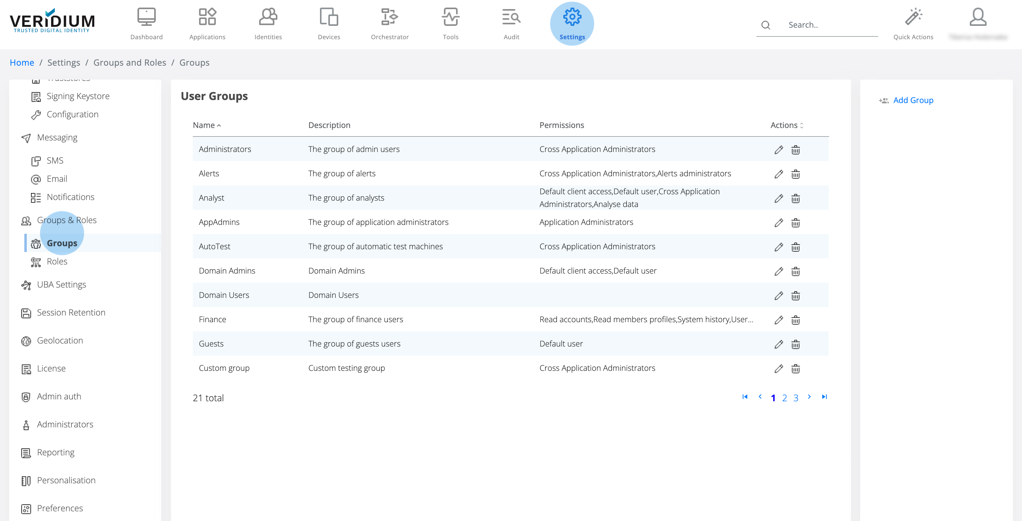 Authentication, Authorization and Audit in Veridium Manager