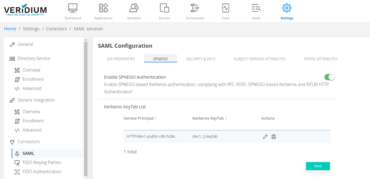 SPNEGO configuration steps