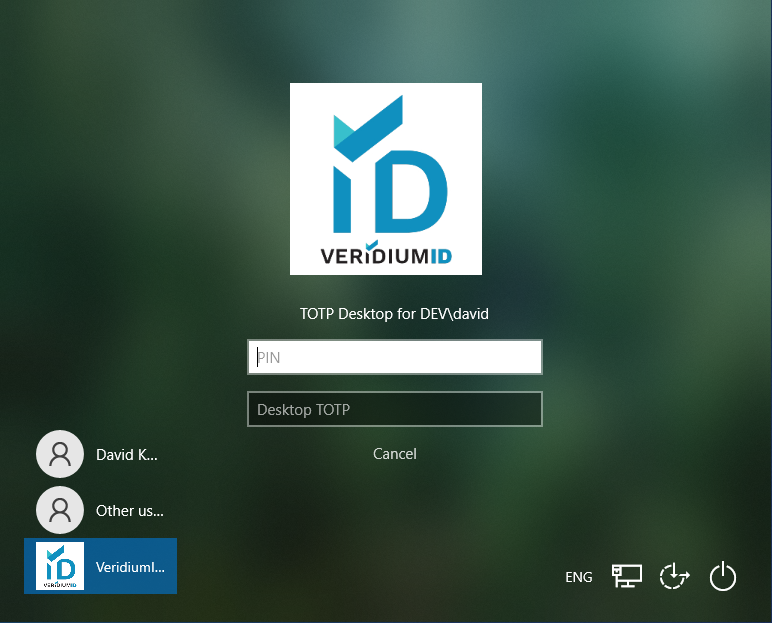 TOTP desktop - authentication