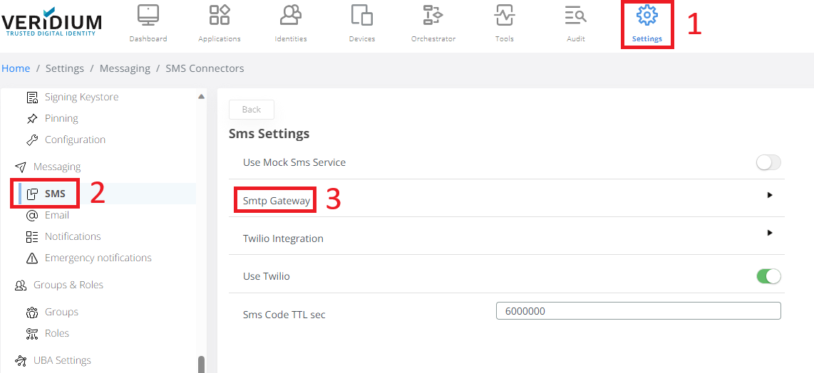 SMTP Gateway Configuration