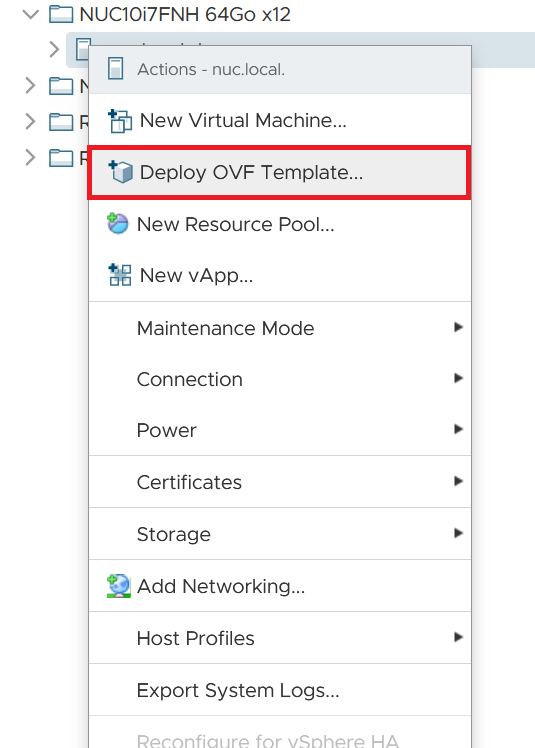 How to import an OVA file
