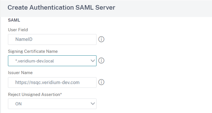 Configure Citrix Netscaler and Storefront for SAML and passthrough authentication