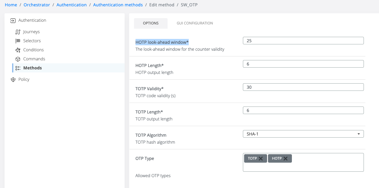 OTP authentication method