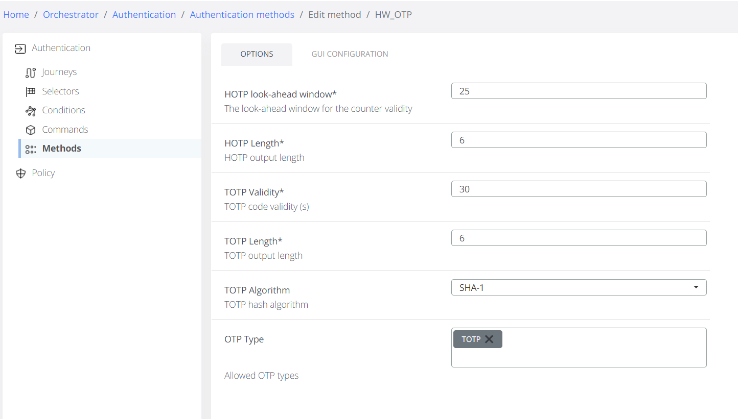 OTP authentication method